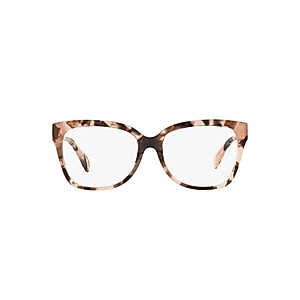 Michael Kors Eyewear Women's MK4091 Palawan Square Prescription Eyewear Frames, Pink Tortoise/Demo Lens, 54 mm