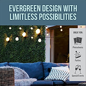 CREATIVE SPACE Grass Wall Panels Artificial Plants Wedding Backdrop 12 PCS 20 x 20 Inch Boxwood Panels Privacy Hedge Screen for Indoor Outdoor Garden Wall Decor Bedroom