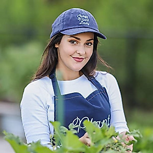 Laila and Lainey Crazy Plant Lady Hat - Garden Hat - Gift for Woman Gardener - Gift for Succulent Plant Lovers, blue, one size