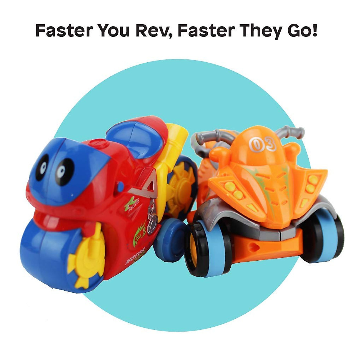 Boley Buddy Mini Toy Cars, Model One - 4 Piece Friction Powered Small Race Car Toys Play Set for Kids and Toddlers