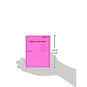 Adams While You Were Out Pads, 4.25 x 5.25 Inches, Assorted Neon Colors, 50 Sheets/Pad (6-Pack) (9711NEON)