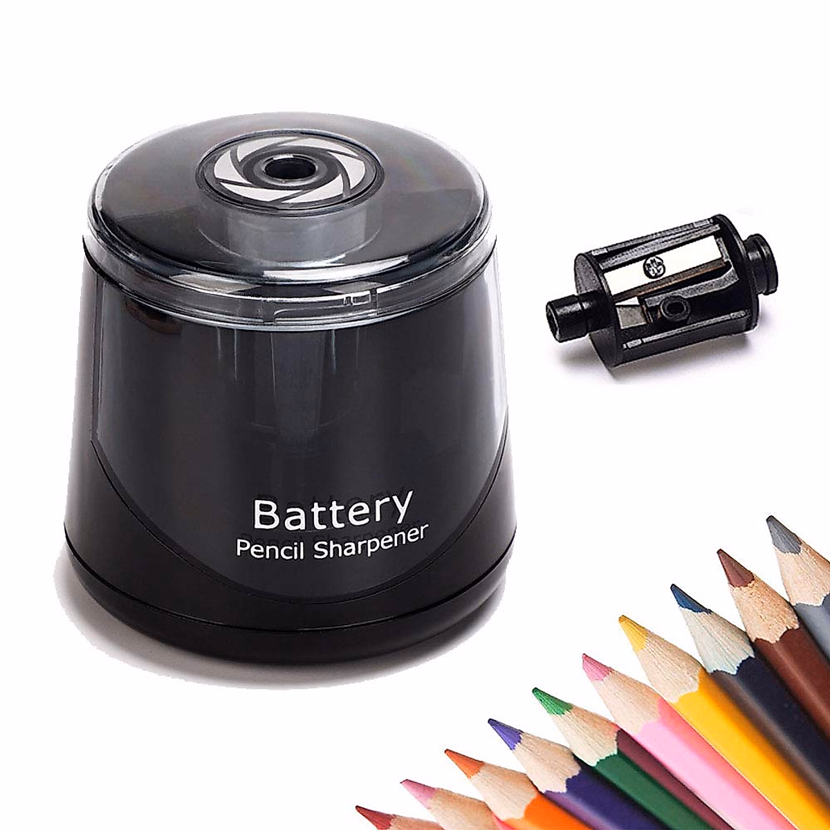 Pencil Sharpeners Electric Pencil Sharpener, Battery Operated Pencil Sharpener for Kids Artists Adults, Automatic Sharpen for 2B/HB/Colored Pencils, Portable Pencil Sharpener for Classroom Office Home