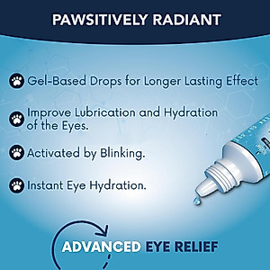 NOVEHA Gel Eye Drops with 2x10ml for Dogs & Cats - 0.3% Viscoadaptive Hyaluronan Eye Solution for Severe Dry Eyes with Nove-WiPets Ocular Hygiene Wipes for Pets (Pack of 60) Cleanse Facial Folds