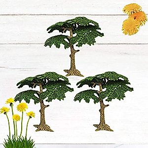 Toyvian 3pcs Tree Model Fake Miniature Trees Train Railways Architecture Landscape Scenery Simulated Mini Pine Tree Cypress Model for DIY Scenery Craft Project Size S