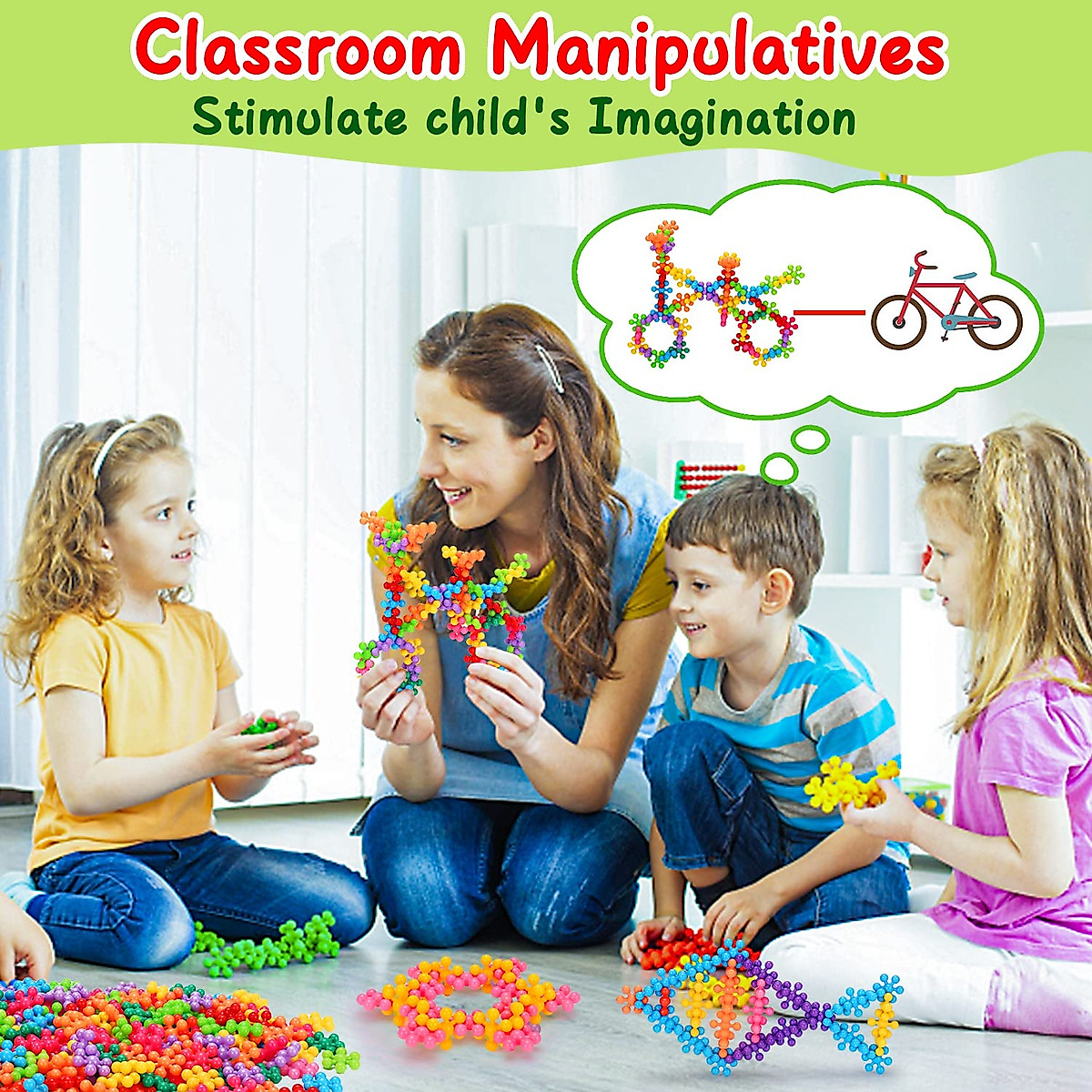 NC 250Pcs Building Blocks Toys STEM Activities for Kids Interlocking Building Discs Toy Preschool Learning Educational Autism Toys for 5-7 4-8 3 4 5 + Years Old Boys Girls Birthday