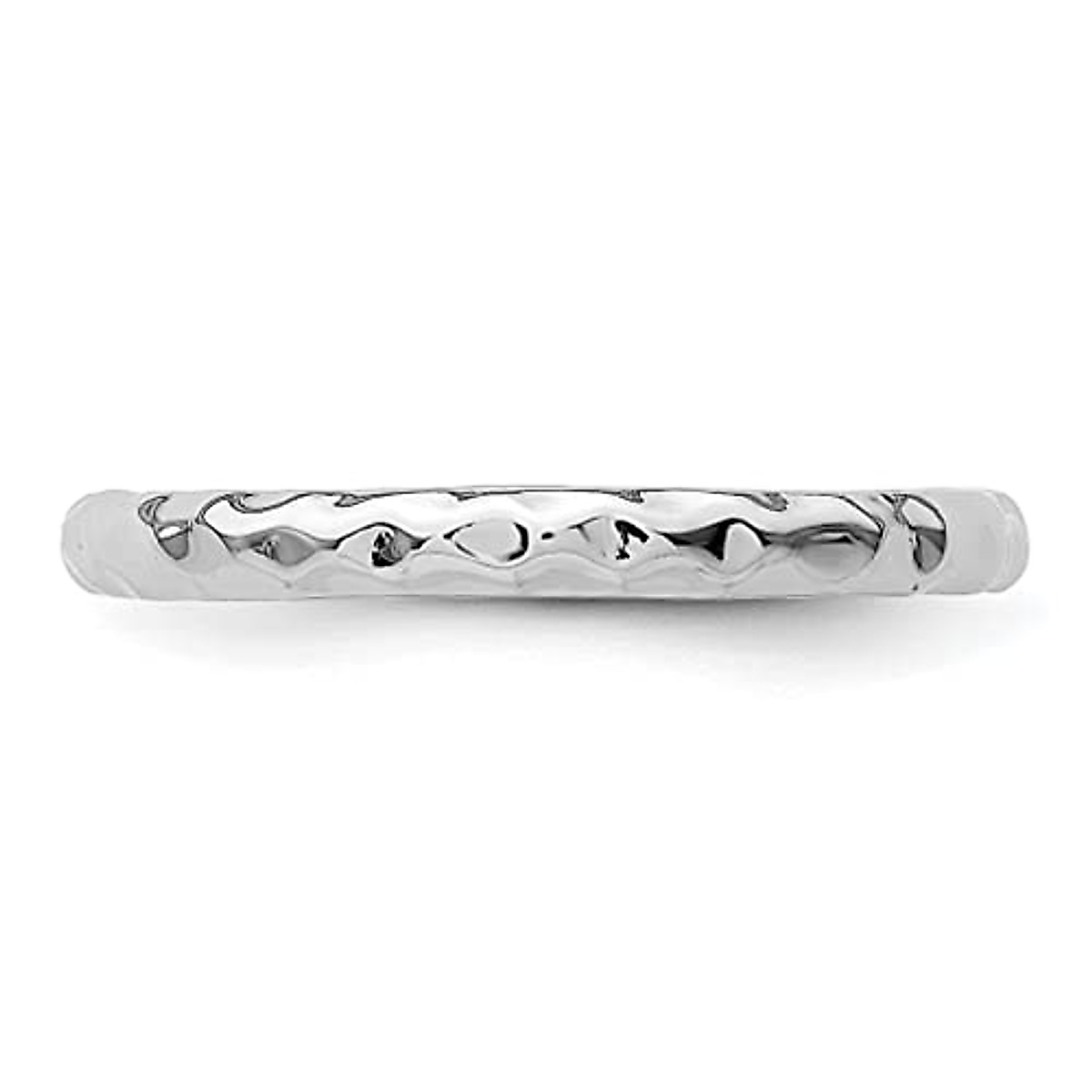 925 Sterling Silver Hammered Stackable Ring Textured Fine Jewelry For Women Gifts For Her