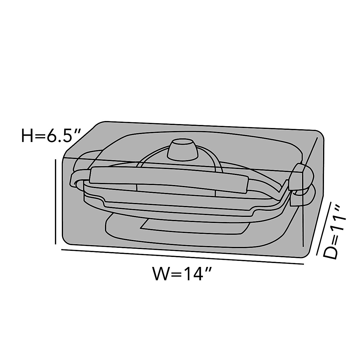 Covermates Keepsakes – Griddle Cover – Dust Protection - Stain Resistant - Washable – Appliance Cover, Red