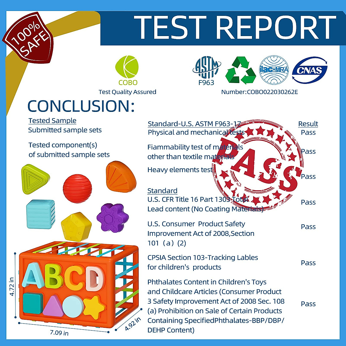 UNIH Baby Sensory Bin Toys for 1 Year Old Boy Girl, Montessori Baby Shape Sorter Toy with Textured Blocks and ABCs, Early Learning Developmental Gifts Toys, Baby Toys 6 to 12-18 Months
