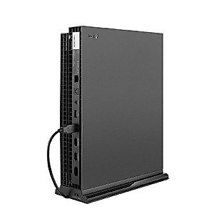 TNP Vertical Stand Cooling Fan for Xbox One X Stand with Fan and Charging Station, USB Powered Game Storage Tower with 3 Speed Adjustable Cooling Fans, 3 USB 2.0 Charging Port and LED Light Bar