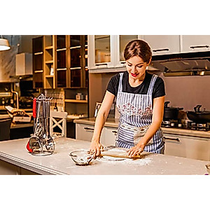 HONGLIDA Classic French Rolling Pins Bamboo Wooden Rolling Pin for Baking Pizza Dough Pie Cookie, 13-Inch