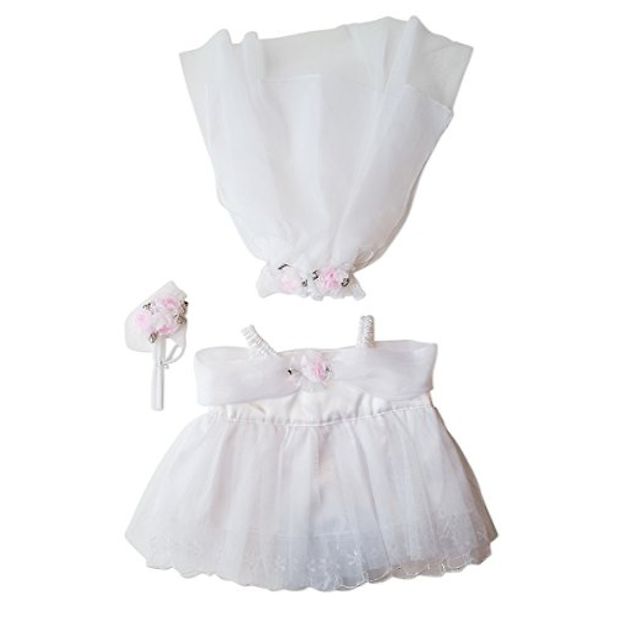 Bride Outfit Teddy Bear Clothes Fits Most 14" - 18" Build-A-Bear and Make Your Own Stuffed Animals