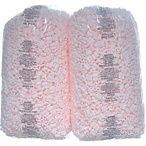 Bubblefast! Brand 7 cu ft (45 gallons) Pink Anti Static Packing Peanuts Popcorn - (Two 3.5 cu ft Bags)