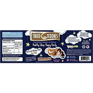 Tired Teddies Melatonin (0.3 mg) Herbal Supplement for Kids - chewable Tablets