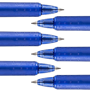 Pilot FriXion Clicker Retractable Erasable Gel Pens, Fine Point, Blue Ink (6)