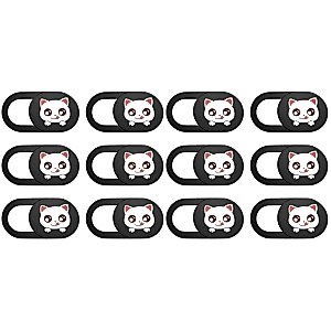 SOLUSTRE 12 pcs Camera Privacy Cover Privacy Blocker Sliding Shield Webcam Blocker Sticker Web Camera Cover LED Tablet Camera Cover Laptop tableta Webcam Lens Cover Animal Slider Computer