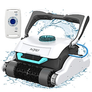 AIPER Upgrade Corded Remote Control Robotic Pool Cleaner with Waterline Scrubbing, Powerful 200W Triple Motors,Great Pool Robot Vaccum Ideal for Inground Pools, Gray (Orca 2000)