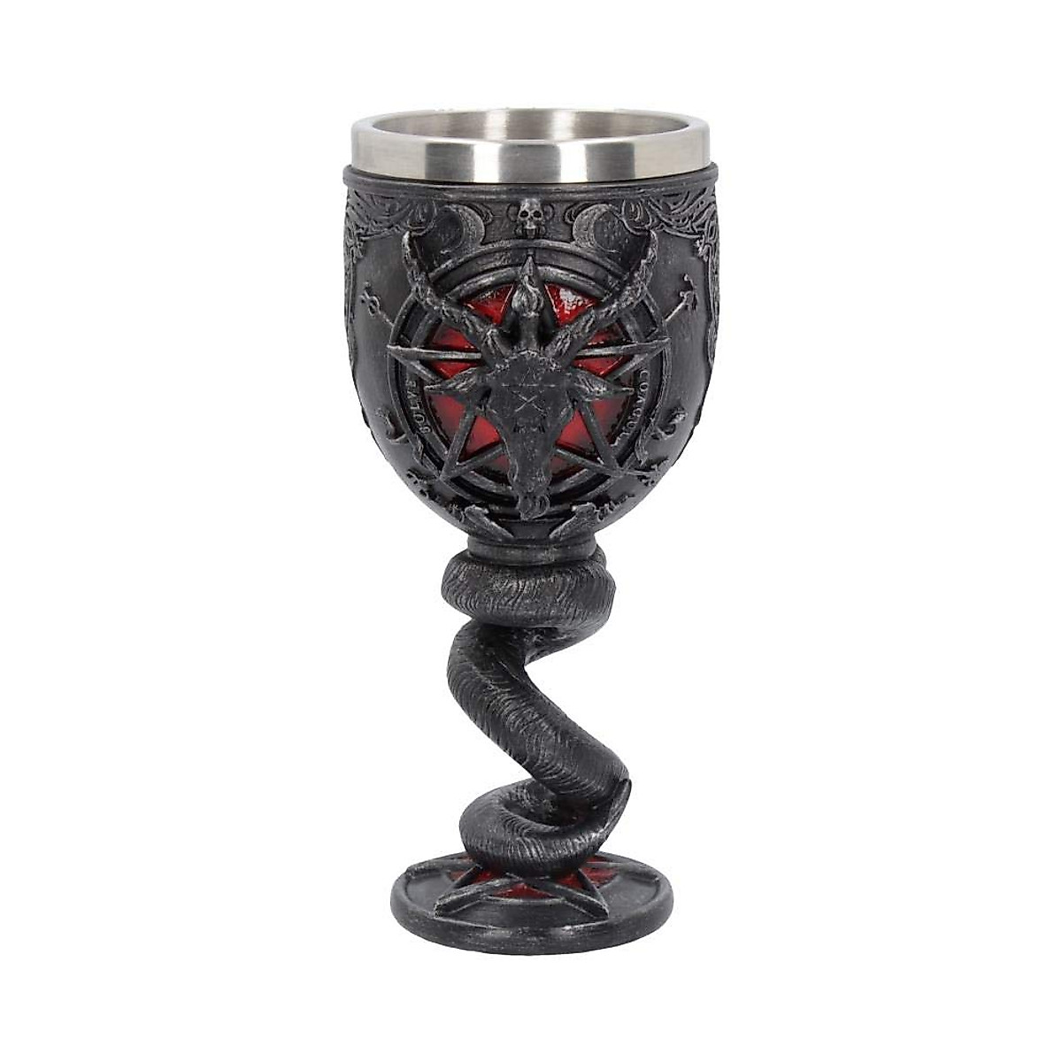 Nemesis Now Baphomet Goblet 16cm, Resin w/Stainless Steel, Black