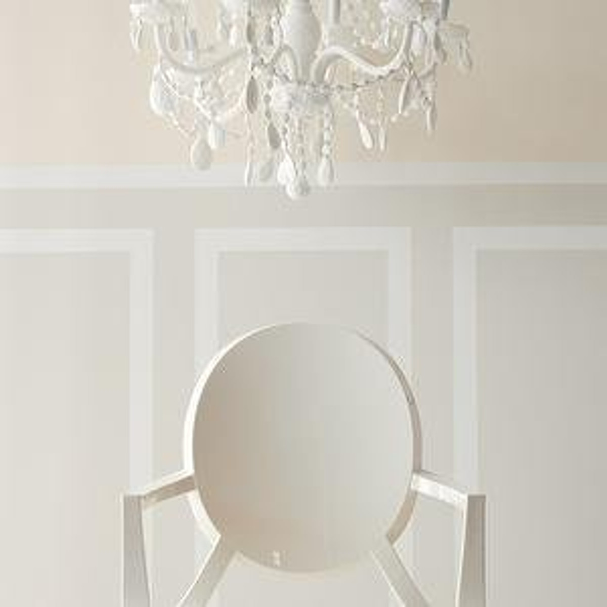 2xhome Ghost Arm Side Chair, White