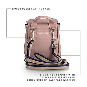 Doughnut Florence 3L Travel School Outdoor College Girls Tassel Lightweight Casual Small Daypack Mini Backpack (Light Pink)