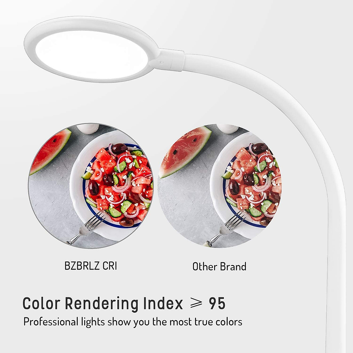 CELYST 15W LED Desk Lamp with Clamp, Date, Calendar, Touch Panel, 28.3 Long Arm Flexible Desk Light for Video Conferencing, Architect/Task/Drafting Light, 3 Color Modes, 15 Brightness Dimmable, White