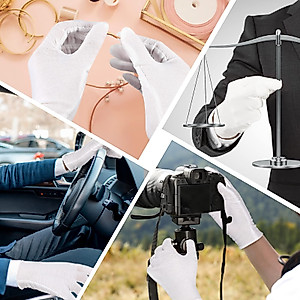 300 Pairs Moisturizing Gloves Overnight White Cotton Gloves Bulk Pack for Hands Eczema, Thin Inspection Glove Liners Soft Working Gloves for Men Women Art Handling Cleaning Jewelry Coin Collection