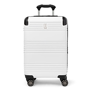 Travelpro Roundtrip Hardside Expandable Luggage, TSA Lock, 8 Spinner Wheels, Hard Shell Polycarbonate Suitcase, White, 2-Piece Set (21/25)