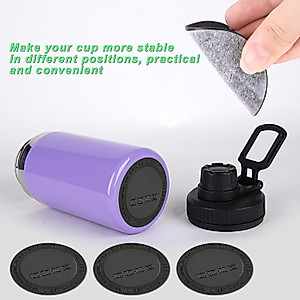 MaehSab 30 Pcs Rubber Bottoms for Sublimation Tumblers, Anti-Slip Self-Adhesive Silicone Bottom Pads for Skinny Slim Tumblers Mason Jars, Wine Tumblers (Black, 2.2 Inches)