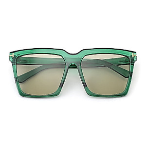 FEISEDY Oversized Square Sunglasses for Women Men Fashion Big Frame Shades B4044