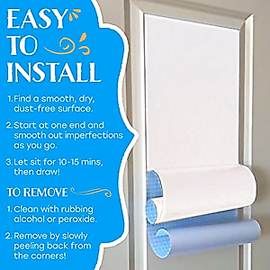 MMFB White Board Sticker Dry Erase, Chalkboard Wallpaper Stick and Peel Adhesive Roll with 4 Ery Erase Chalk Markers for Wall, Tables, Schools, Home (17.8" X 84", 1 Pack)