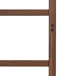 SIMPLIHOME Bray Solid Acacia Wood Contemporary Bath Towel and Blanket Ladder Shelf, 23 inch, Natural Walnut