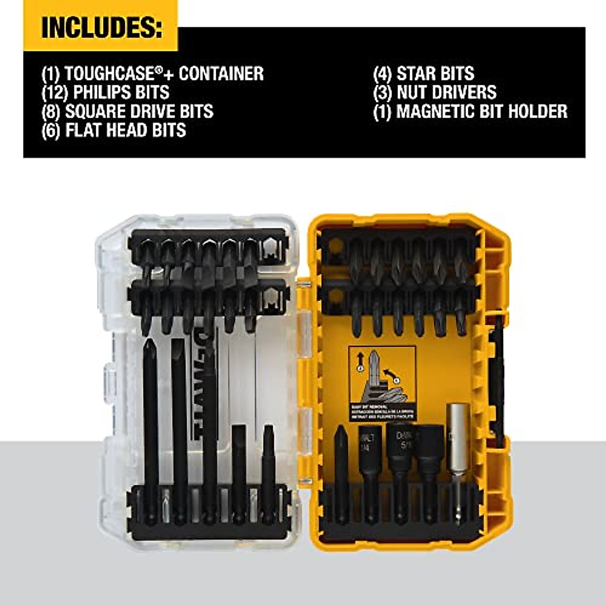 DEWALT Impact Driver, Screwdriver Bit Set, 34-Piece (DW2153)
