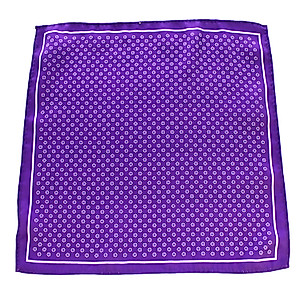 JEMYGINS 6PCS Red Yellow Pink Blue Silk Pocket Squares for Men Handkerchief Hanky Set (1)