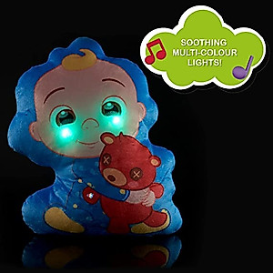 Wow! PODS Stuff CoComelon Toys JJ Musical Sleep Soother Pre-School Learning Toy That Plays 6 Bedtime Songs Plus Night Light for Toddlers, Girls and Boys Ages 2, 3, 4 and 5 Blue