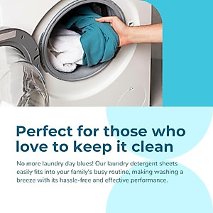 Flowcheer Ultra Concentrated Laundry Detergent Sheets - 200 Count, Fresh Vegetation Scent, Ideal for Busy Households, Eco-Friendly, Versatile, Powerful Stain Removal