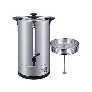 Restaurantware-110 Cup Coffee Urn, 1 Double Wall Hot Beverage Dispenser - Quick Brewing, For Home Or Commercial Use, Stainless Steel Coffee Dispenser, Equipped With Water Gauge and Safety Mechanism,