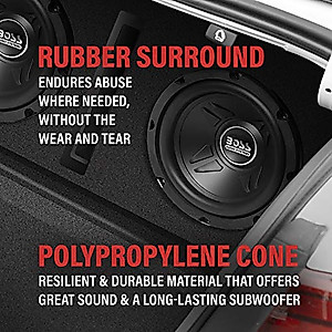 BOSS Audio Systems CXX8 8 Inch Car Subwoofer - 600 Watts Maximum Power, Single 4 Ohm Voice Coil, Easy Mounting, Sold Individually