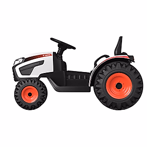 Best Ride On Cars Officially Licensed Bobcat Farm Tractor 12V Battery Powered Ride On for 3-6 Years Old - Kids' Electric Vehicles with Dual Speed Mode, Functional LED Lights & MP3 Player