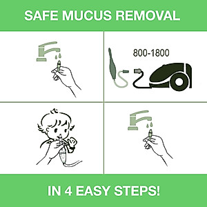 BABY-VAC Baby Nasal Aspirator Safe Hygienic Quick Best Results for Newborns and Toddlers