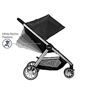 BRITAX B-Lively Travel System with B-Safe 35 Infant Car Seat | One Hand Fold, XL Storage, Ventilated Canopy, Easy to Maneuver, Raven (S05588500)