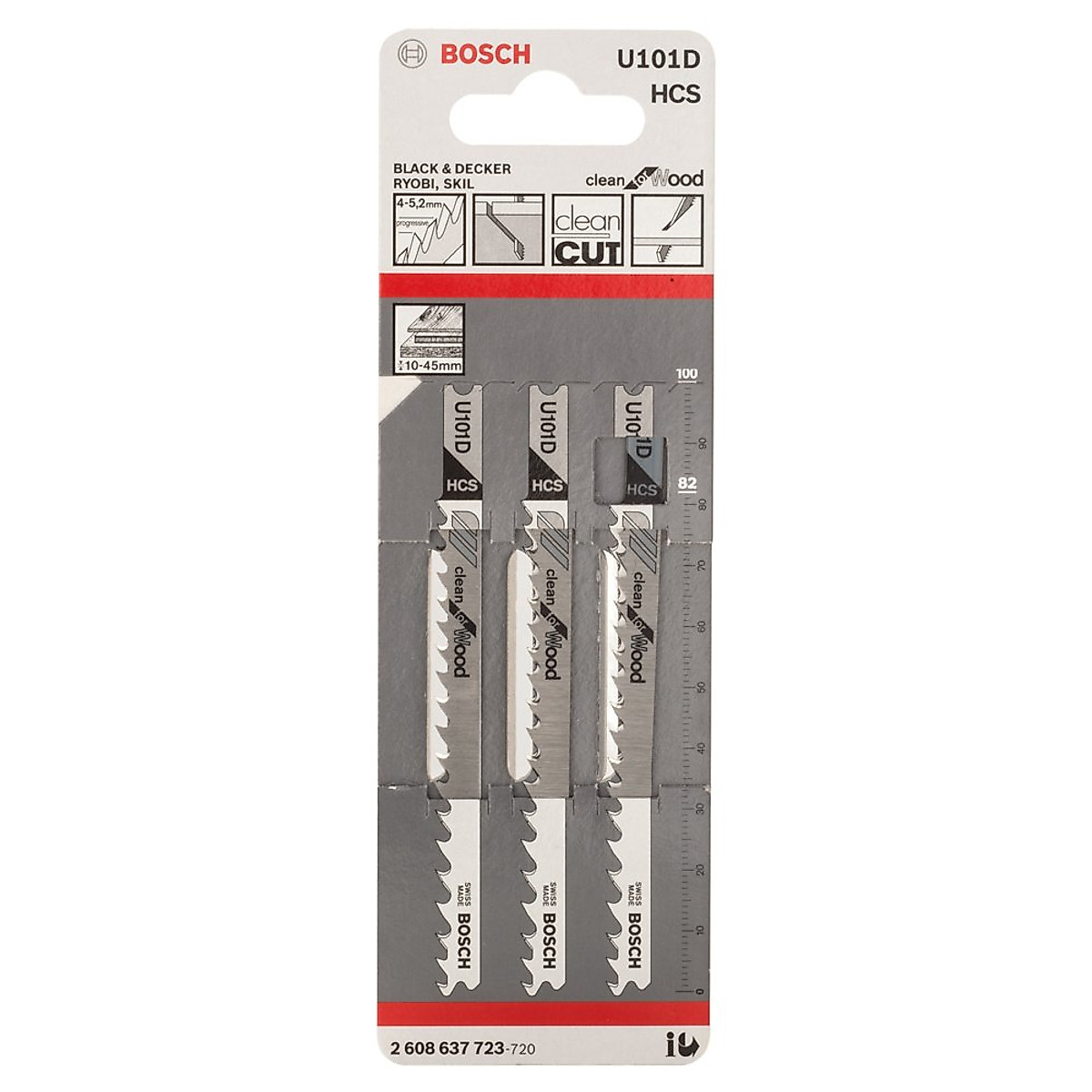 Bosch 2608637723 Jigsaw Blade U101 D 3 Pcs