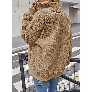 MEROKEETY Women's 2024 Winter Long Sleeve Button Sherpa Jacket Coat Casual Warm Fleece