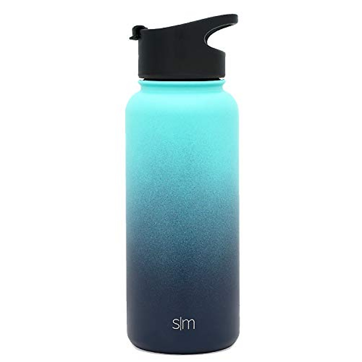 Simple Modern 32oz Water Bottle, Insulated Reusable Wide Mouth Stainless Steel Metal Flask 1 Liter Thermos with Flip Lid, Ombre: Bermuda Deep