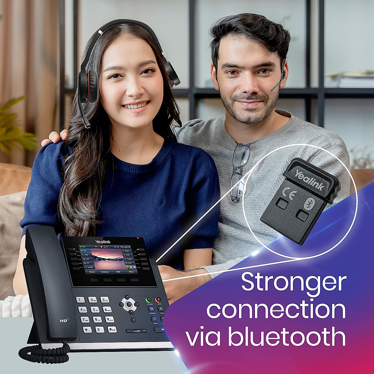 Yealink BT41 Bluetooth Adapter for Headphones/Headsets - USB Dongle Accessory (10pk) for Yealink IP Phones T27G, T29G, T41S, T42S, T42U, T43U, T46G, T46S, T46U, T48S, T48G, T48U, T53, GTW Microfiber