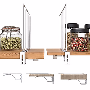 BTSD-home Adjustable Shelf Divders for Organization and Storage Metal Closet Dividers for Wood Shelves in Cabniet Kitchen Bedroom and Office (6 Pack)