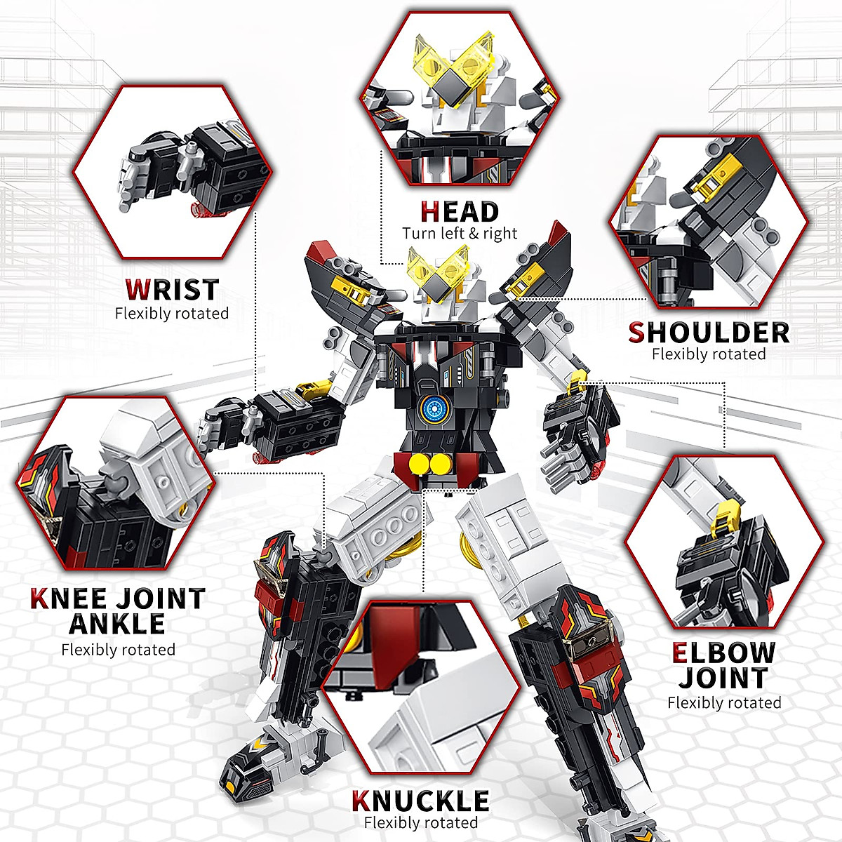 Lemon Legend 25-in-1 STEM Building Toys Kits for Kids to Assemble a Big Robot or 12 Small Airplanes, Best Gifts for Boys and Girls Ages 6 7 8 9 10+ Year Old,566 PCS.