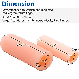 JKcare Large Finger Cots, 10 Pack Silicone Finger Sleeves Support for Trigger Finger & Arthritis - Finger Covers Protector for Cracked Finger, Corn & Callus Pain Relief