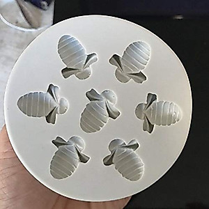 7 Cavity Bumble Bee Silicone Mold for Chocolate, DIY Soap Mould,3D Bee Day Beehive Honeycomb, Mold for Cupcake Cake Topper Decoration Fondant Mold Ice Cube Desserts Candy