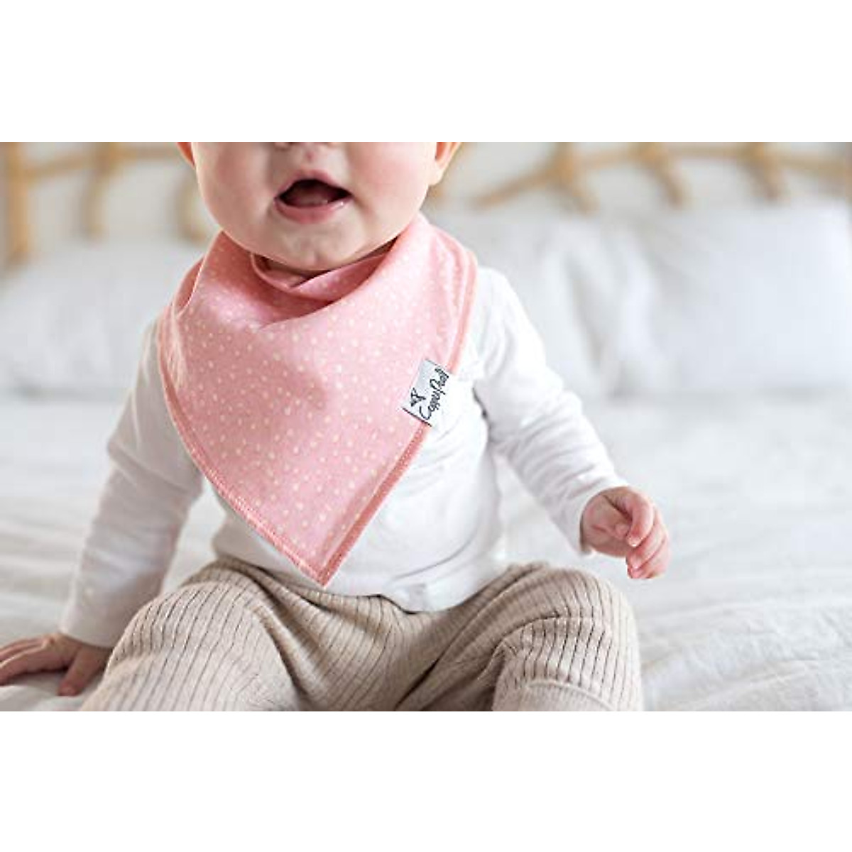 Copper Pearl Baby Bandana Drool Bibs for Drooling and Teething 6 Pack Gift Set For Girls “Sunny Set