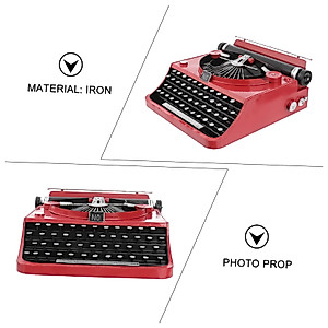 Ciieeo 1pc Wrought Iron Vintage Printer Model Ornaments Resin Portable Child Music Box