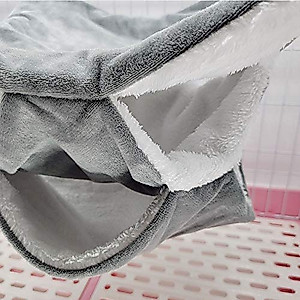 Oncpcare Small Pet Cage Hammock, Triple-Layer Sugar Glider Hammock, Hamster Cage Accessories Bedding Cozy Small Animals Bed for Chinchilla Parrot Sugar Glider Ferrets Rat Hamster Rat Playing Sleeping